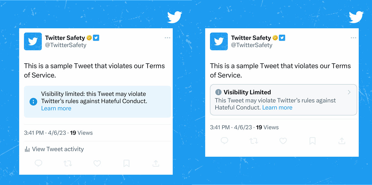new-twitter-restriction-lables | Candid.Technology