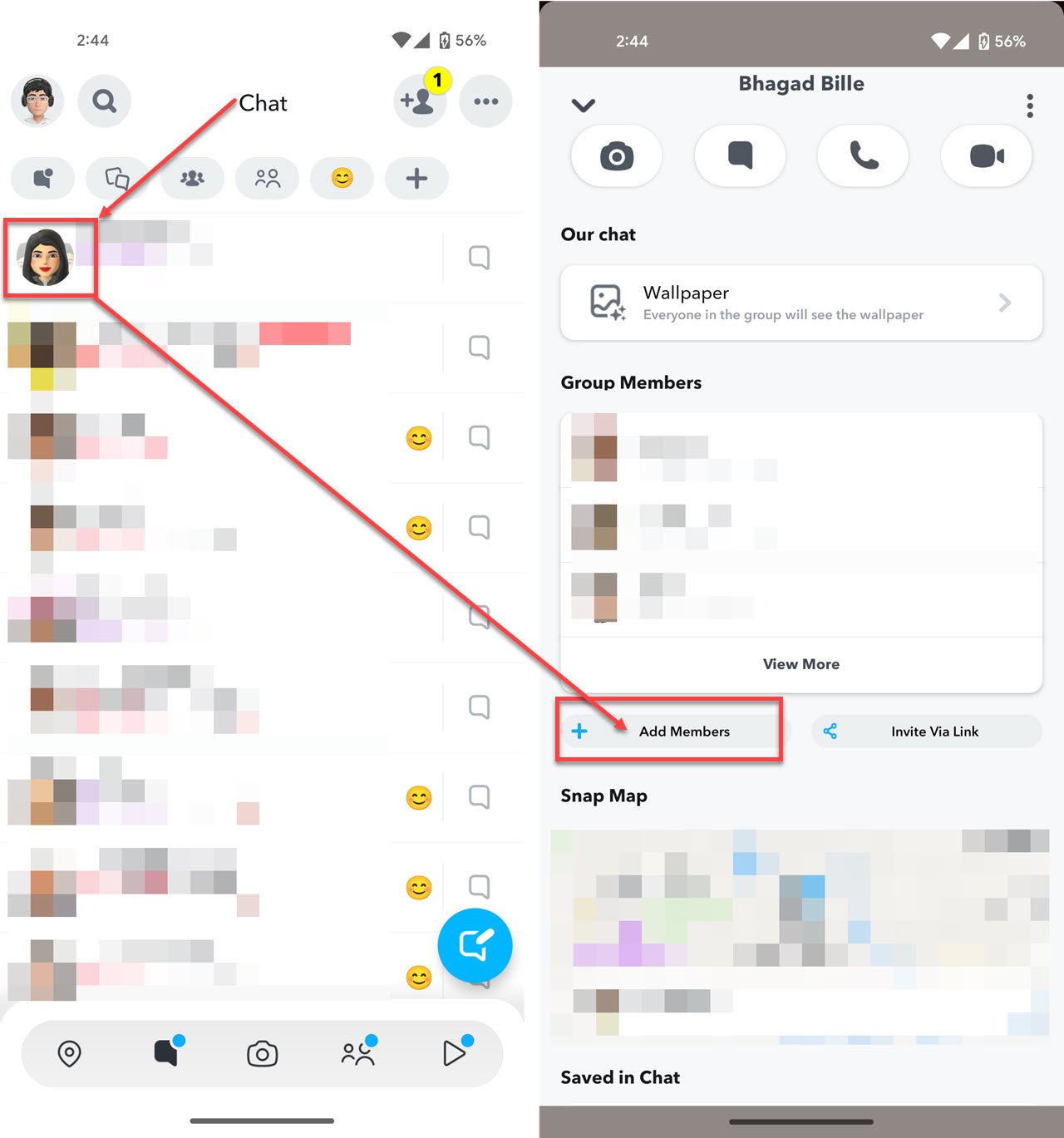 How to make a group chat on Snapchat?