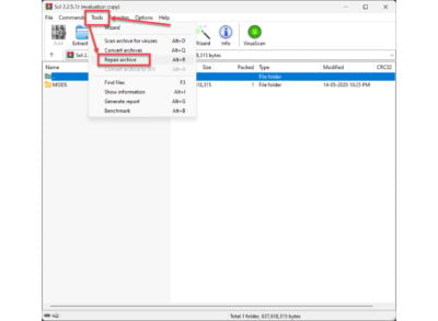 How to fix the Winrar Checksum error?