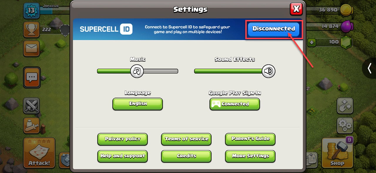 How to switch Clash of Clans account?