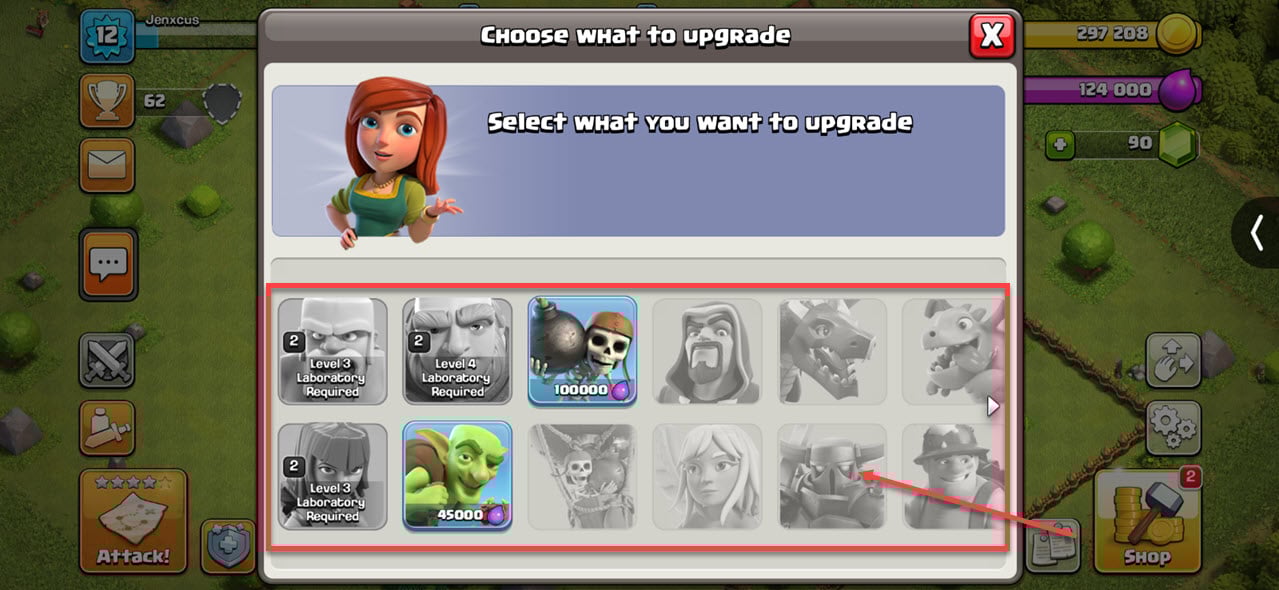 How to upgrade Clash of Clans troops?
