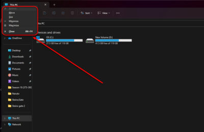 How to exit full screen in Windows?