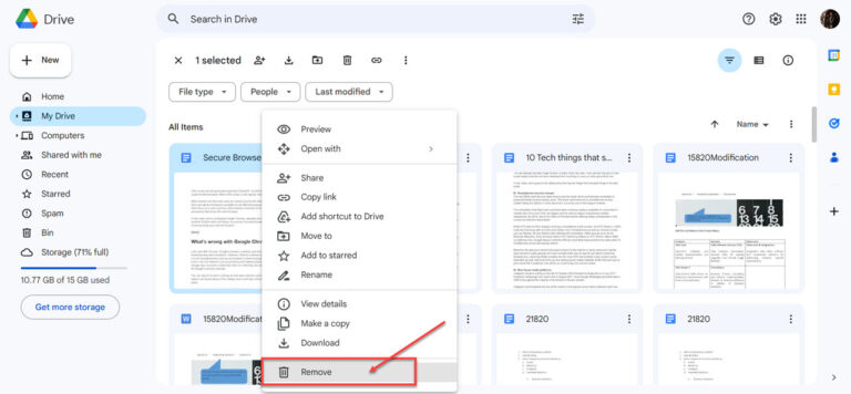 How to delete files in Google Drive?