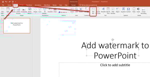 How to add a watermark to PowerPoint?