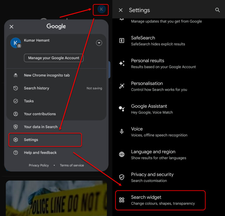 How to put Google Search bar on the home screen on Android?