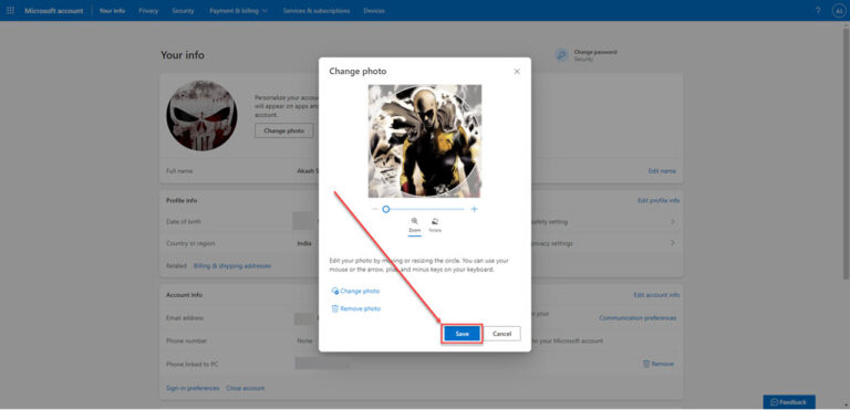 How to change Outlook profile picture?