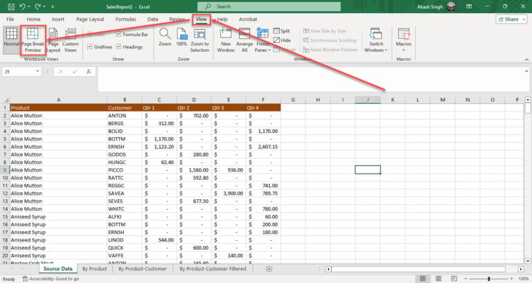 How to remove page breaks in Excel?