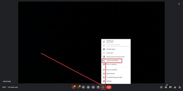 How to change the background in Google Meet?