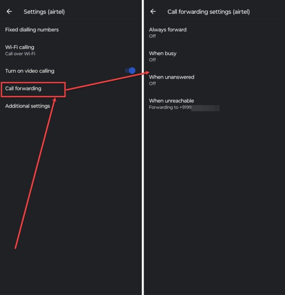How to check call forwarding?