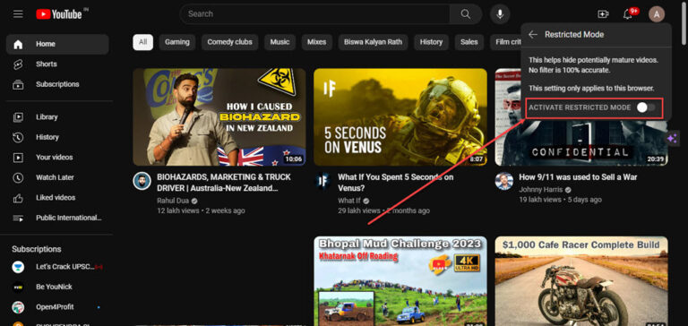 What is Youtube restricted mode?