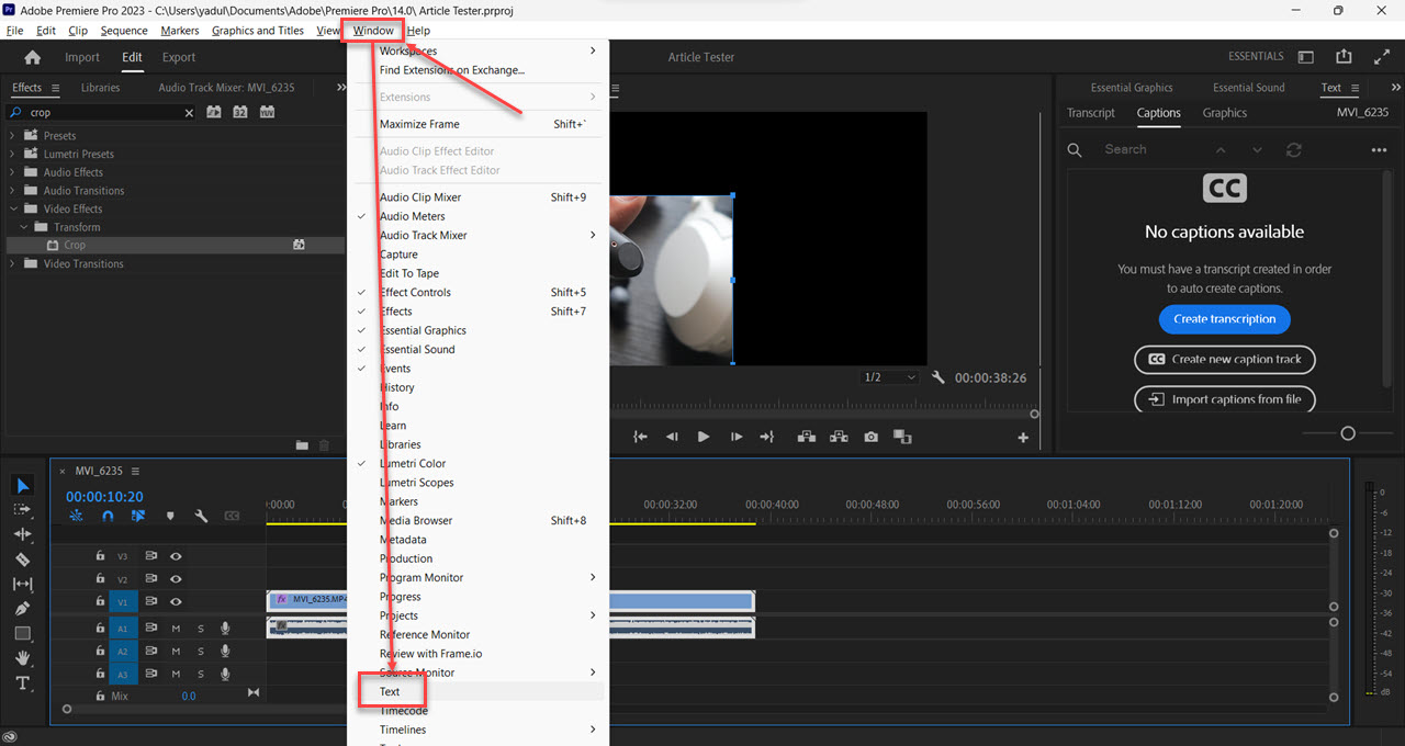 How to add subtitles to a video in Premiere Pro?