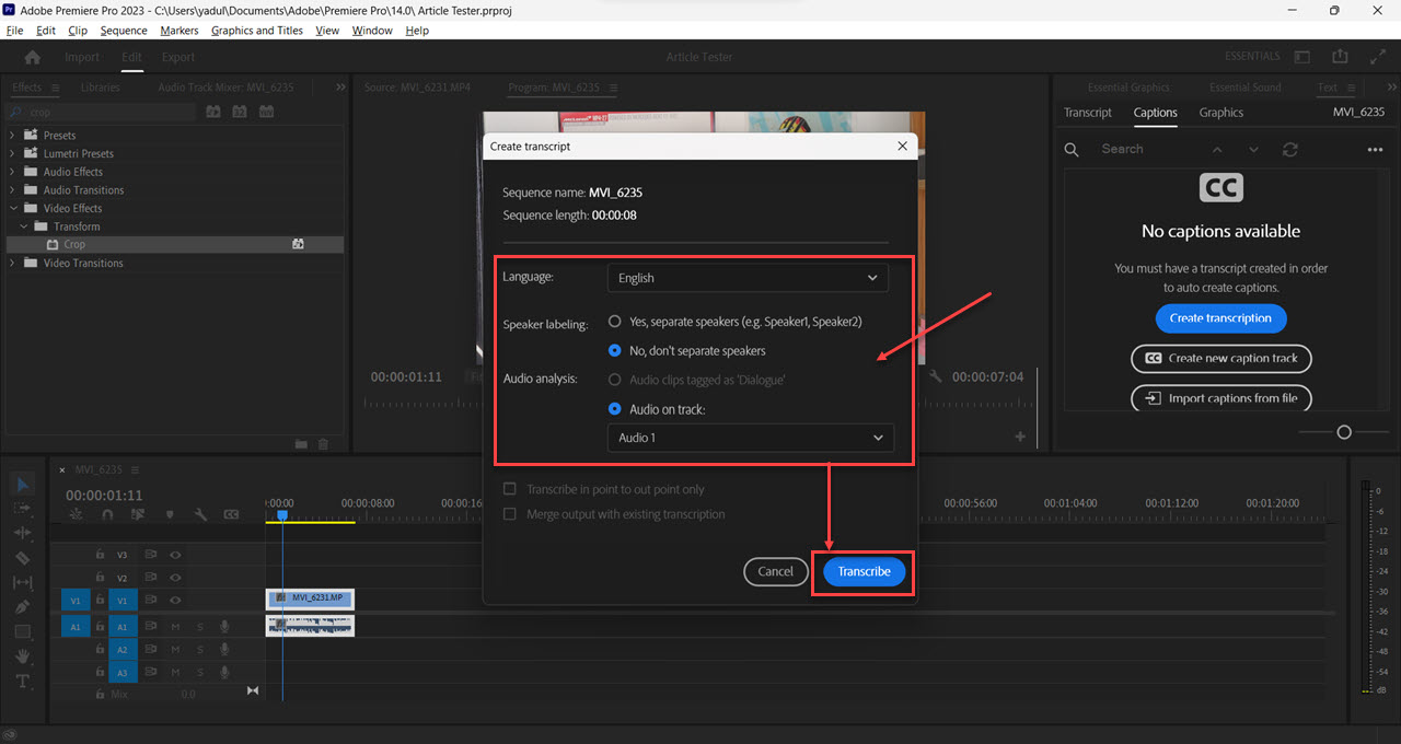 How to add subtitles to a video in Premiere Pro?
