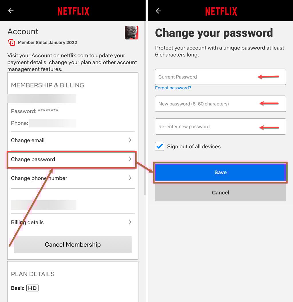 How to see your Netflix password on phone, PC or TV?