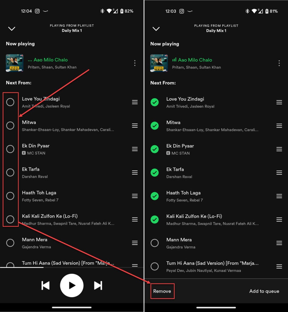 How to clear the queue on Spotify?