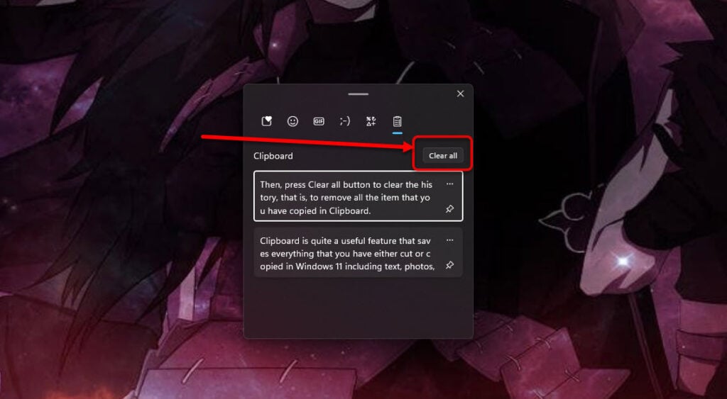 How to clear clipboard in Windows 11?