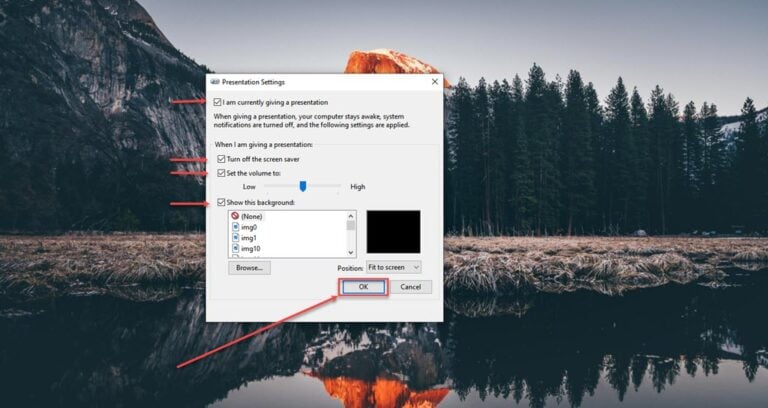 How to enable presentation mode in Windows 10 and 11?