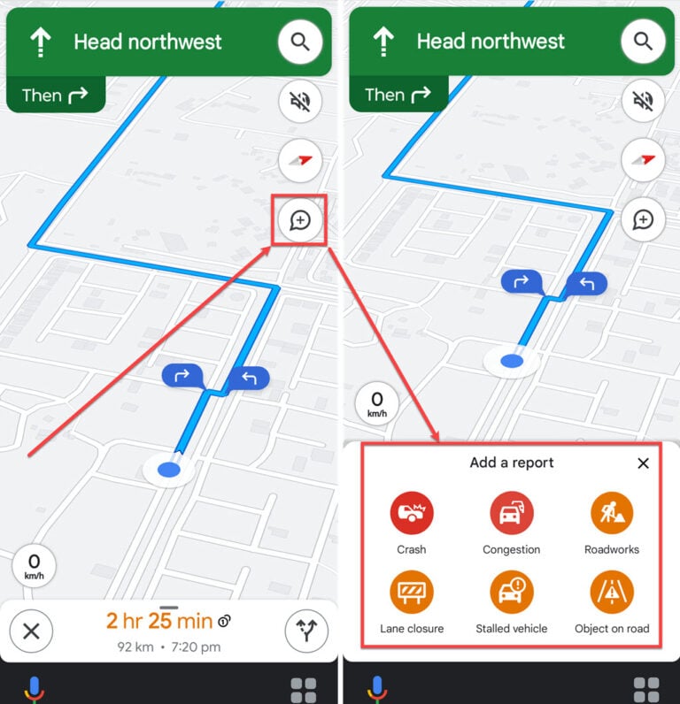 Google Maps symbols listed and explained