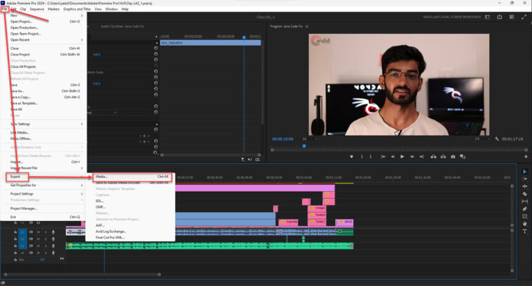 How to export a video in Premiere Pro?