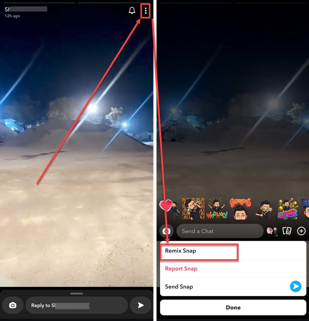 How to remix a Snap?