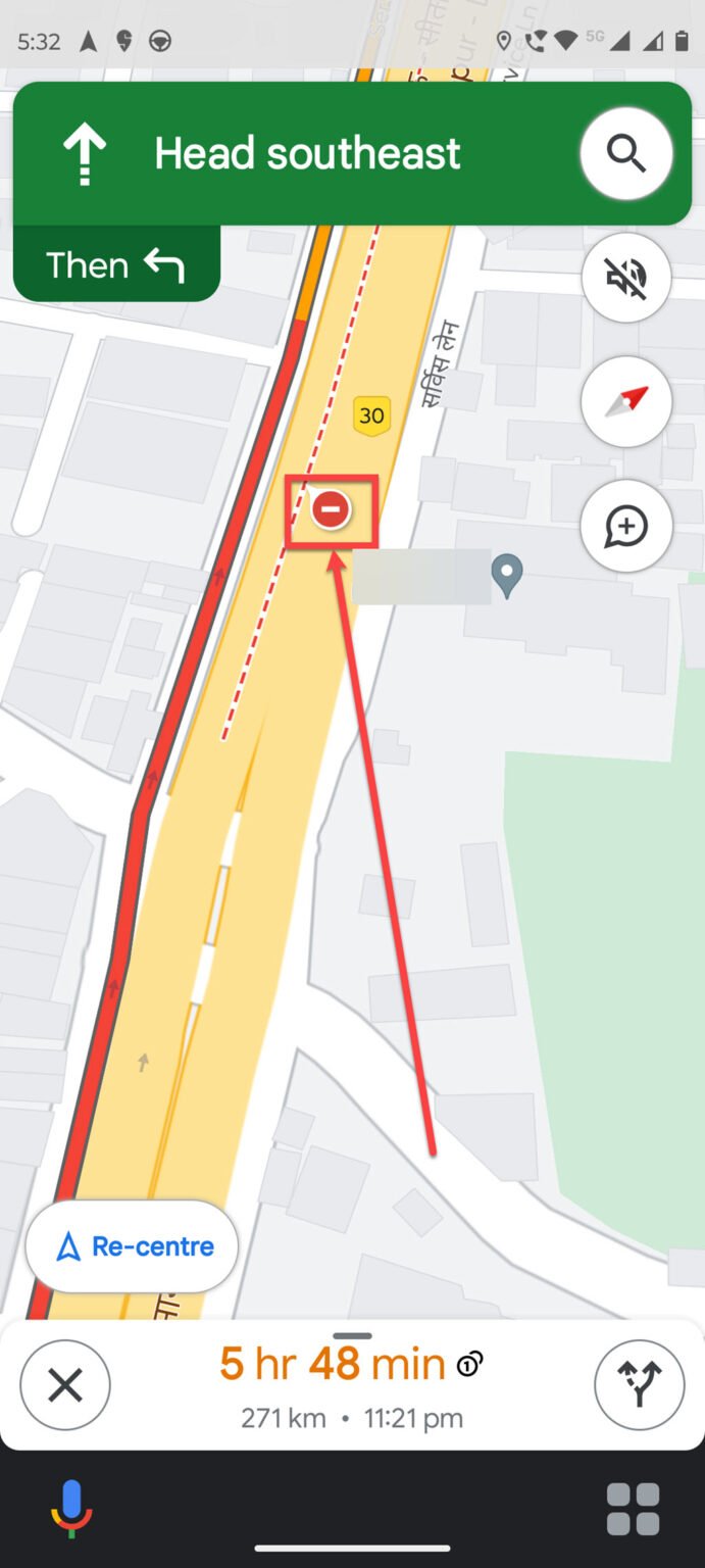 Google Maps symbols listed and explained