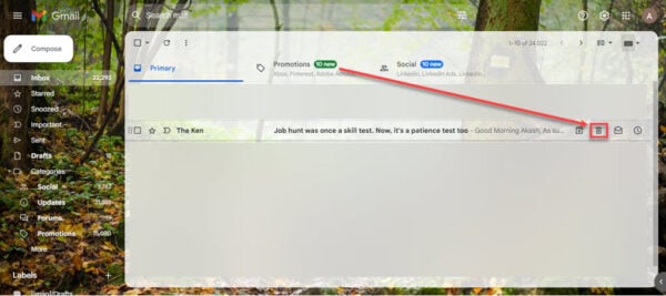 What is the meaning of the different symbols in Gmail?