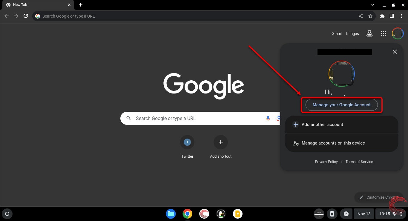 How to change the password on a Chromebook?