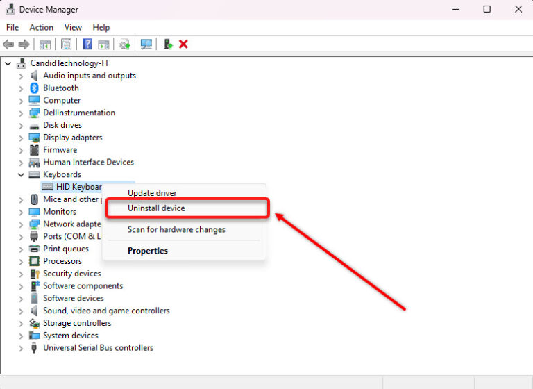 UninstallKeyboardDriverWindows11-ss1 | Candid.Technology