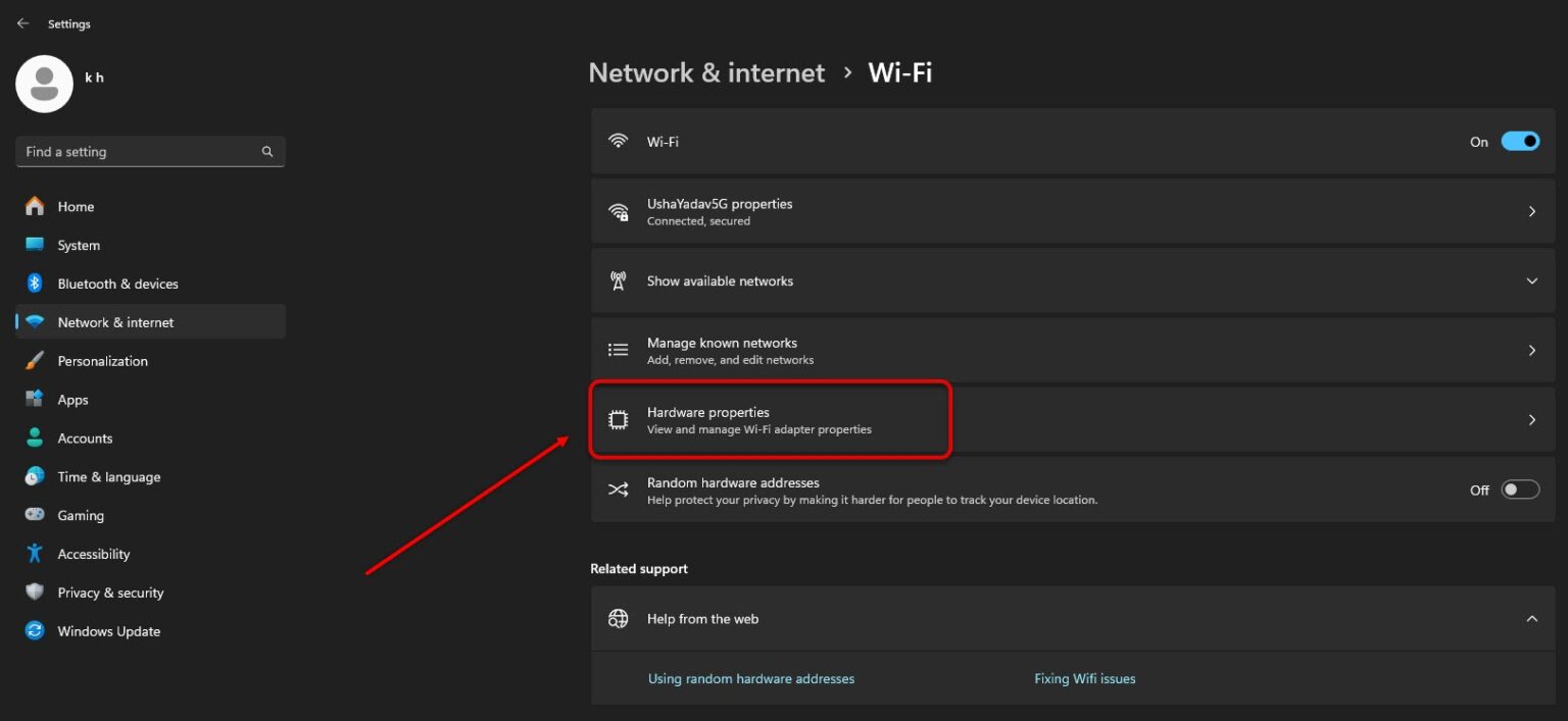 How to find the MAC address in Windows 11?