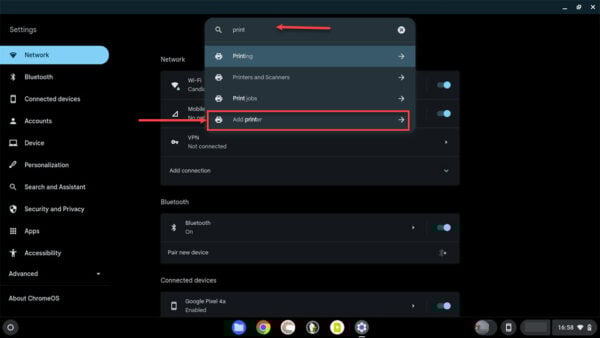 How to print from a Chromebook?