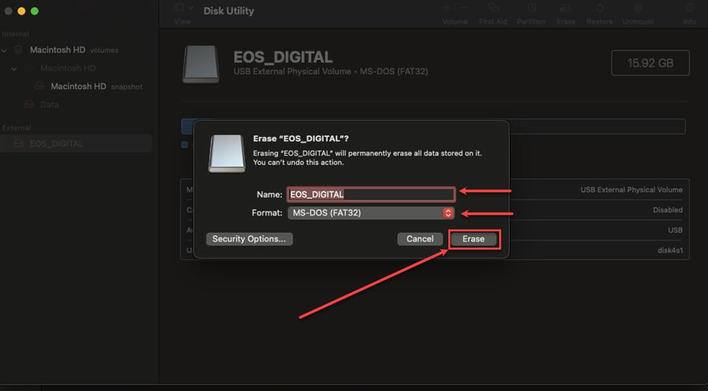 How to format SD card on a Mac?