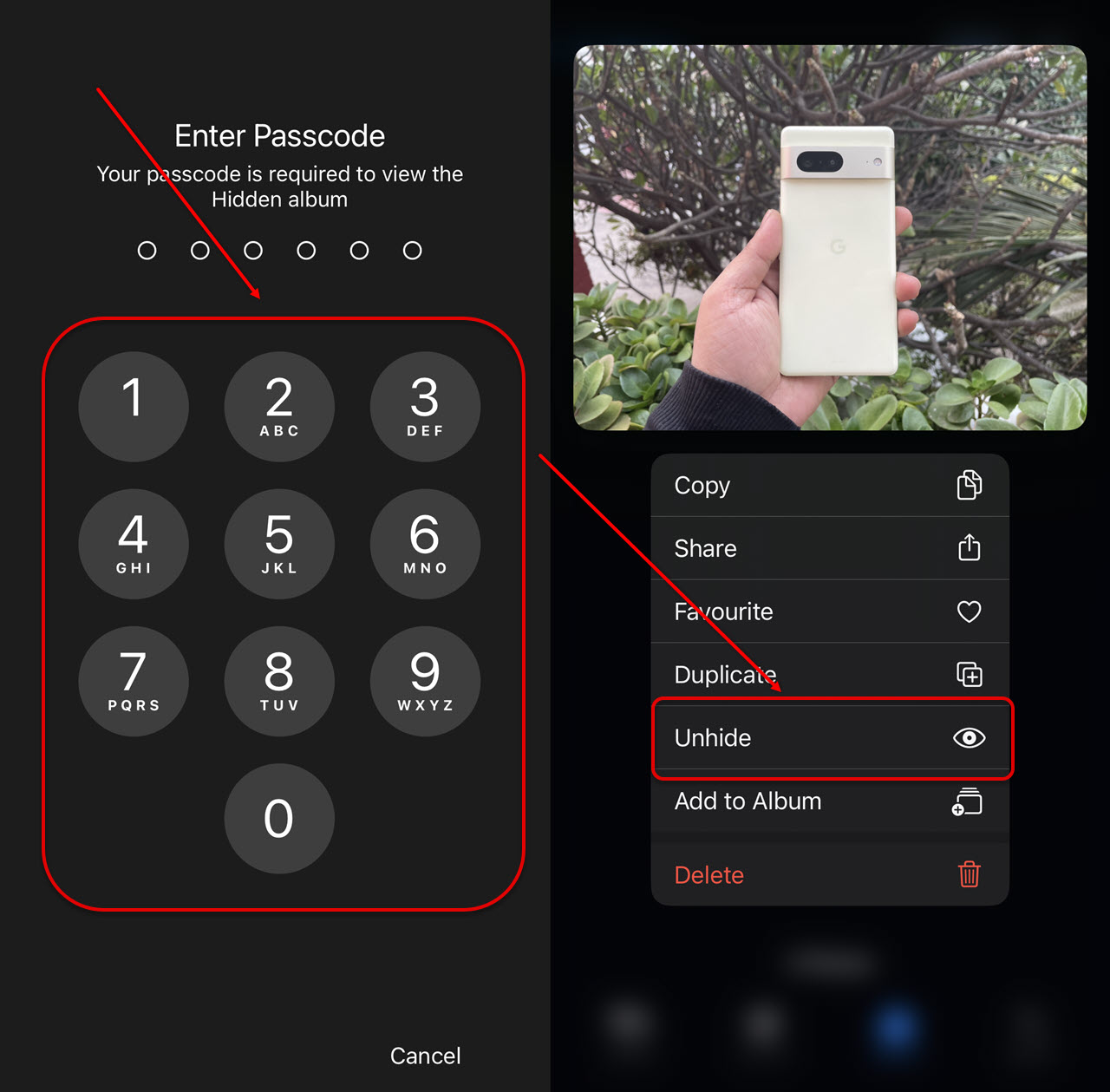 How to find hidden photos on iPhone?