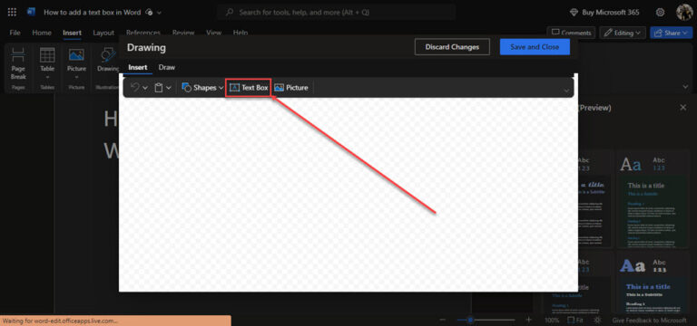 How to add a text box in Word?