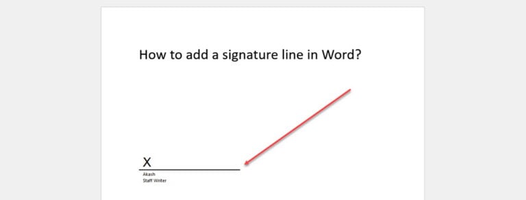 How To Add A Signature Line In Word