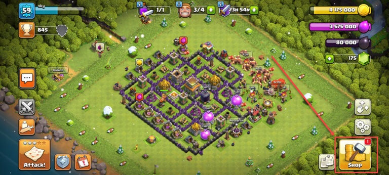 How to change the background in Clash of Clans?