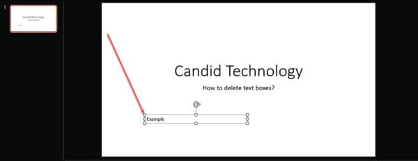 How to delete a text box in PowerPoint?