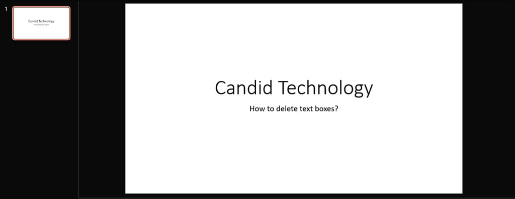 How to delete a text box in PowerPoint?
