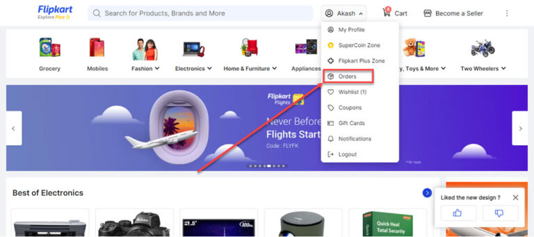 How to download the invoice on Flipkart?