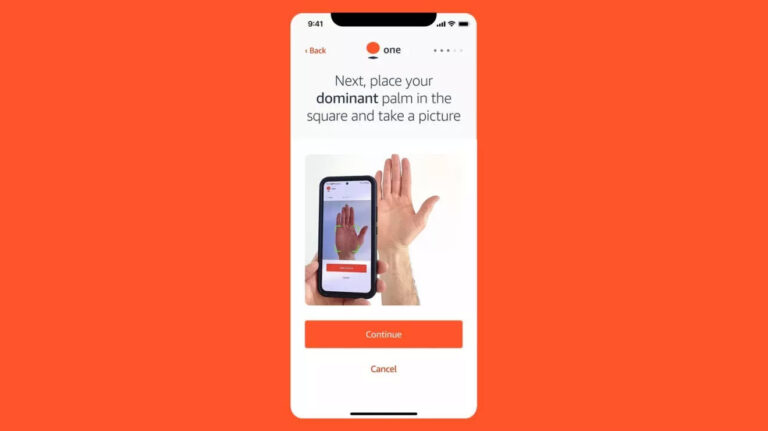 Amazon One app introduces palm recognition for customers
