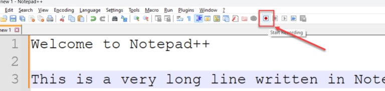 How to wrap text in Notepad++?