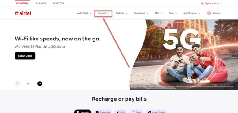 How to convert Airtel postpaid to prepaid online?