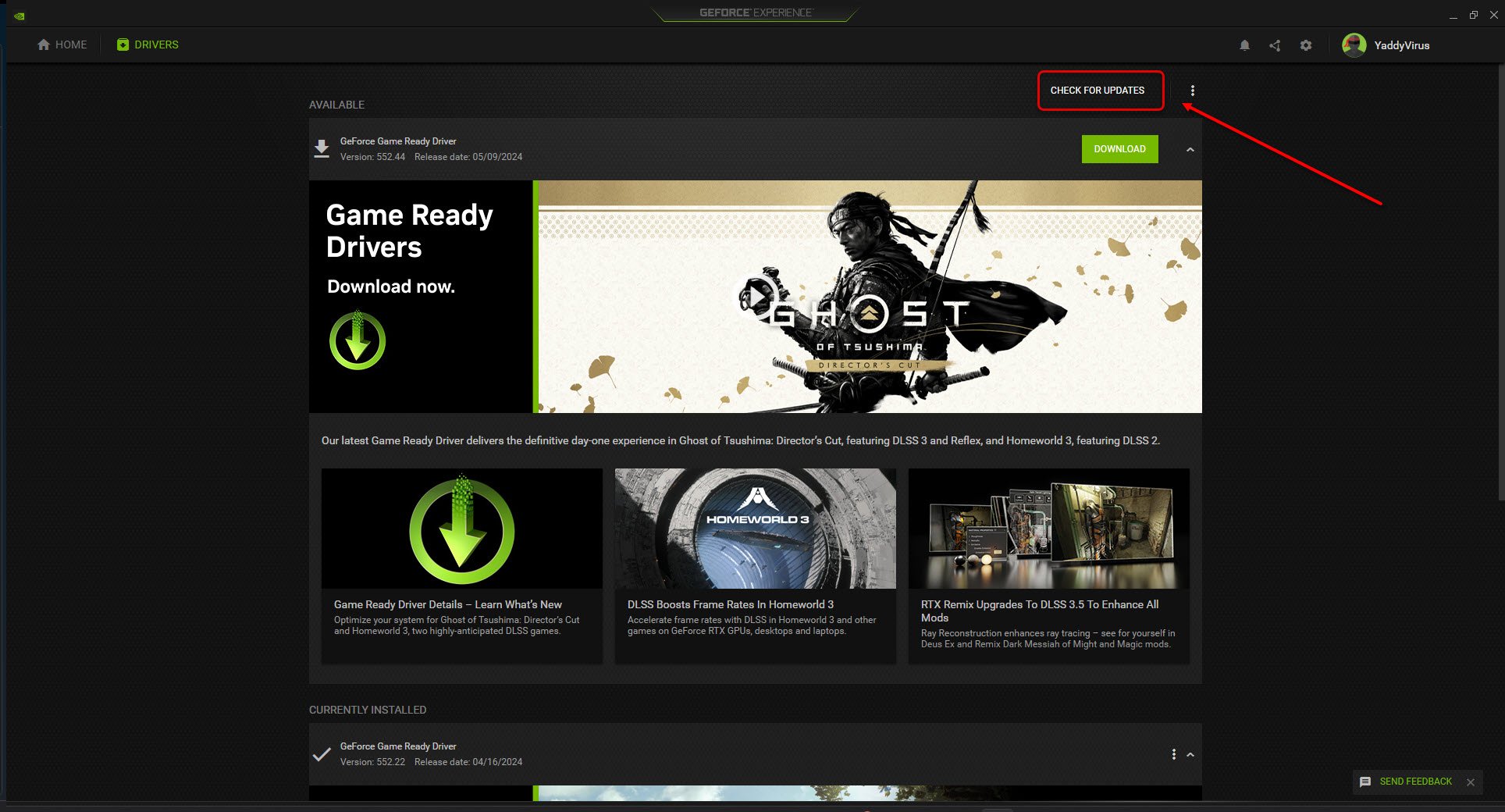 How to update Nvidia drivers on Windows 11?