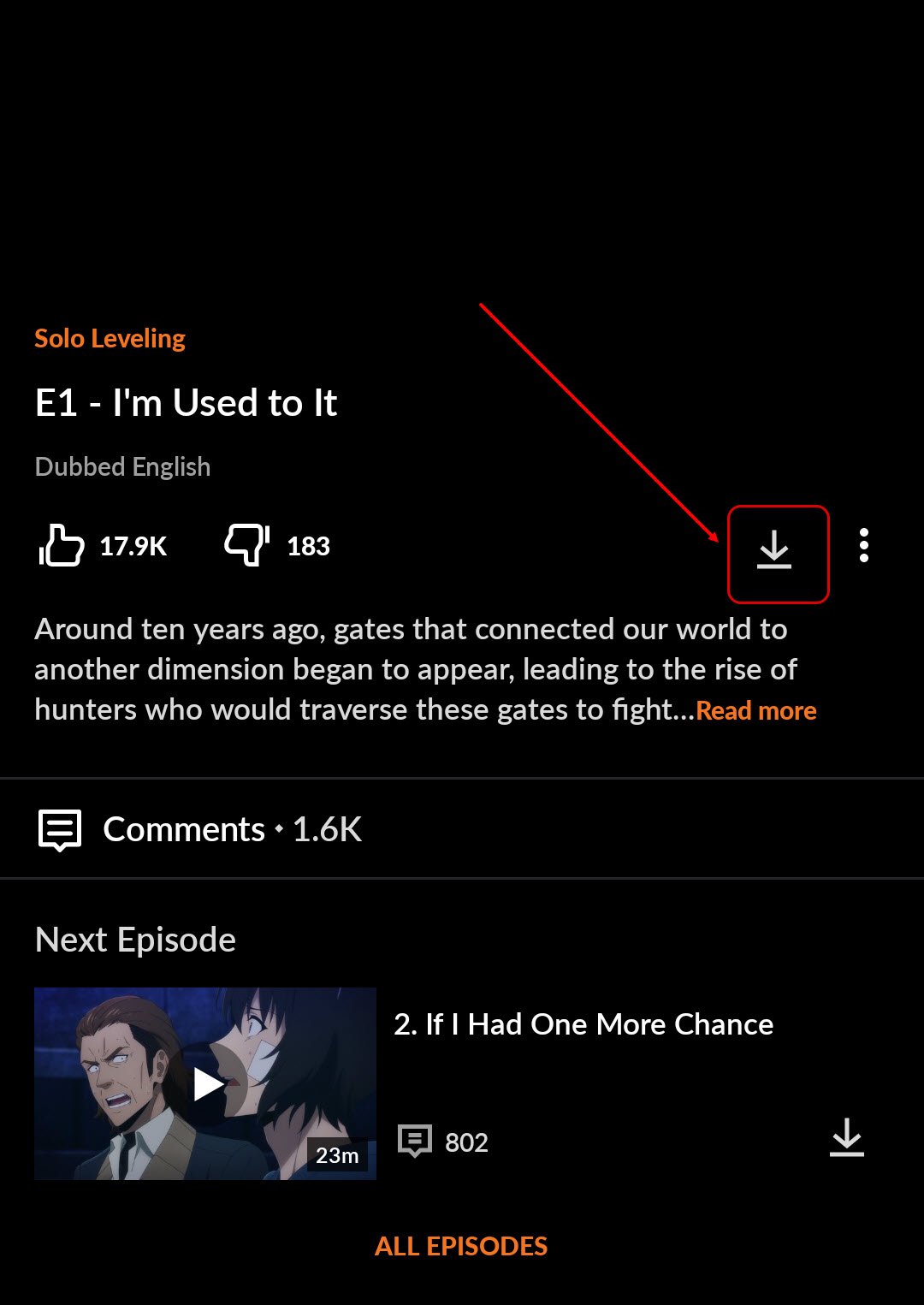 How to download episodes in Crunchyroll?