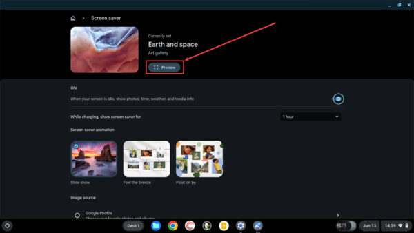 How do I change the lock screen on Chromebook?